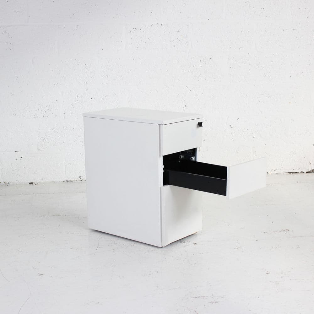 Slim White Pedestals | under desk drawers | office drawers