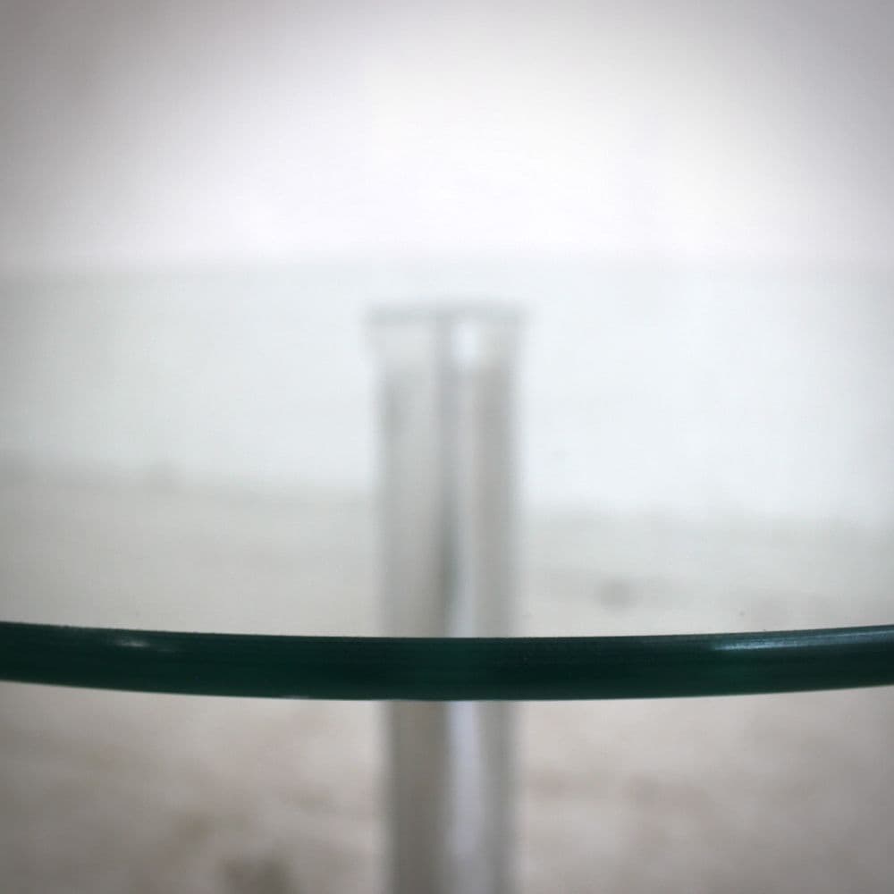 Small Glass Coffee Table | Circular Coffee Table | Glass Reception Table