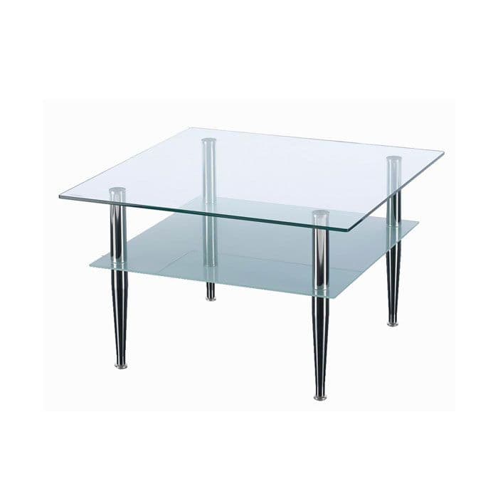Square Glass Reception Table | waiting room table | glass table