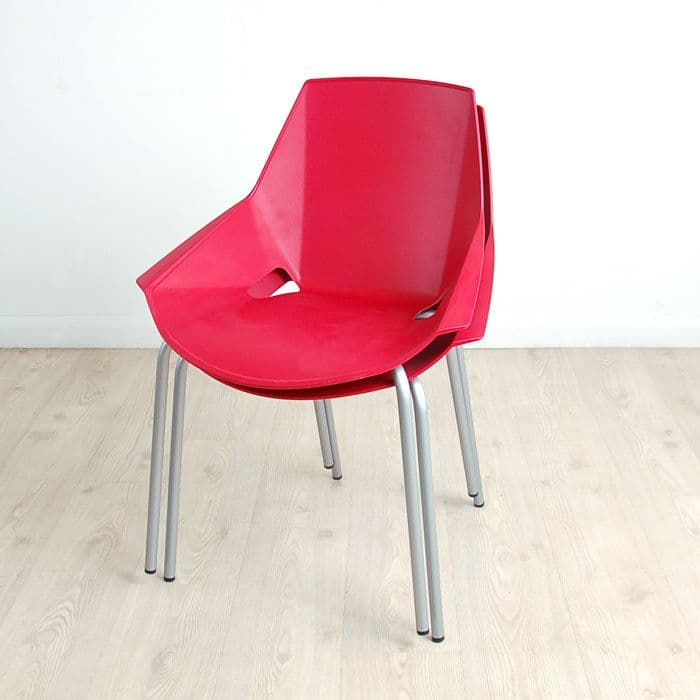 Stackable Actiu Viva Chair in Red | red stacking chairs | plastic ...