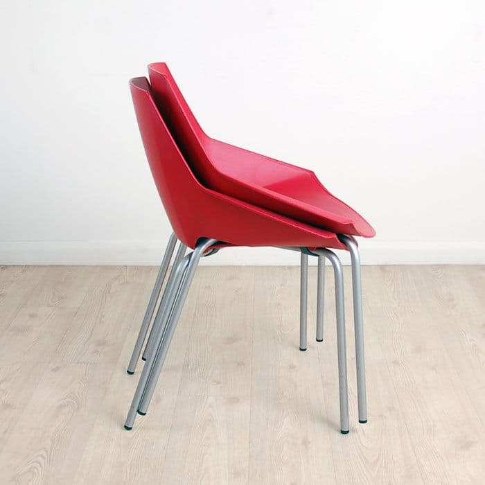 Stackable Actiu Viva Chair in Red | red stacking chairs | plastic ...