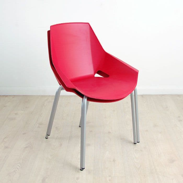 Stackable Actiu Viva Chair in Red | red stacking chairs | plastic ...