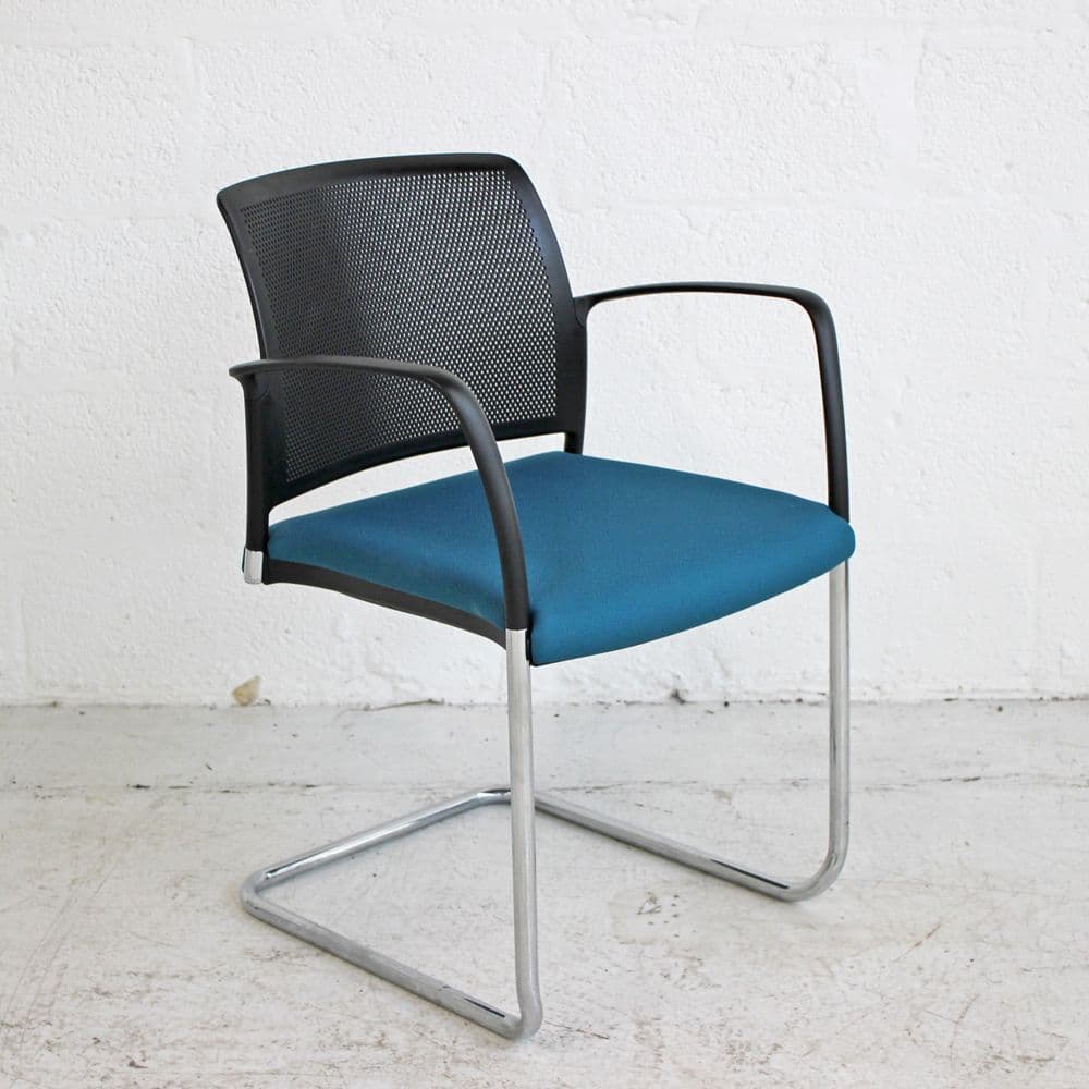 Stacking Mesh Back Chair | Mesh conference chair | Blue Meeting Chair