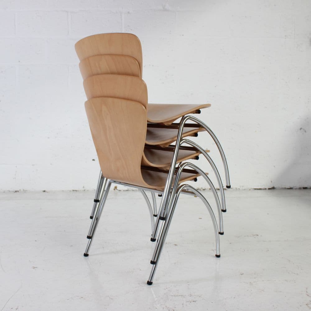Stacking Wooden Canteen Chair | restaurant chair | stackable chair