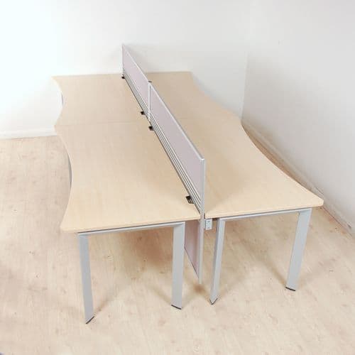 Steelcase FrameOne Desk with Maple Double Wave Top
