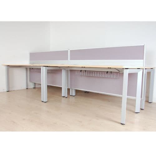 Steelcase FrameOne Desk with Maple Double Wave Top
