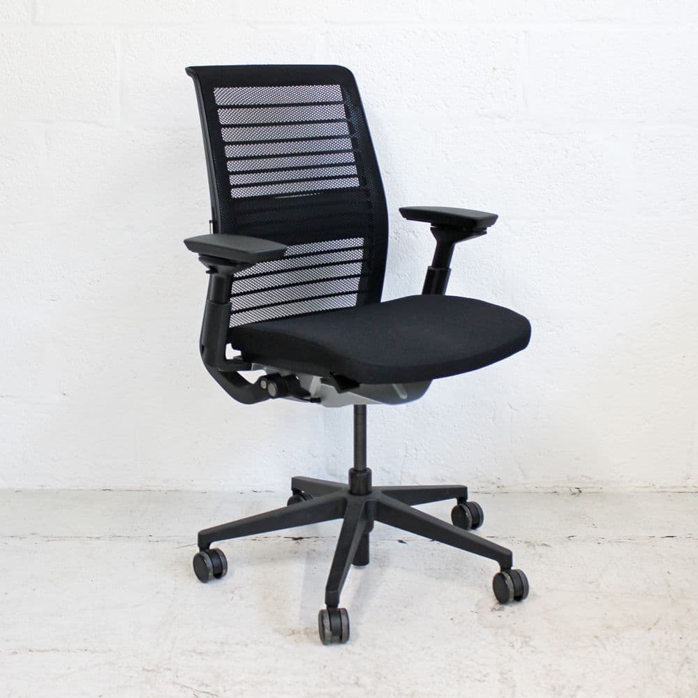 Steelcase Think V2 Operator Chair | Used Black Mesh Task Chair ...