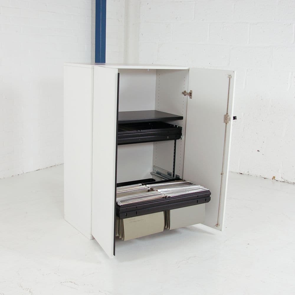 Steelcase White Double Door Cupboard | White Cupboard | White Office ...