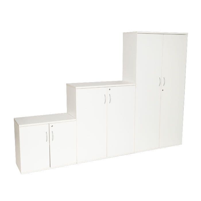 Storage Cupboard in White MFC | Double Doored Storage Unit in White ...