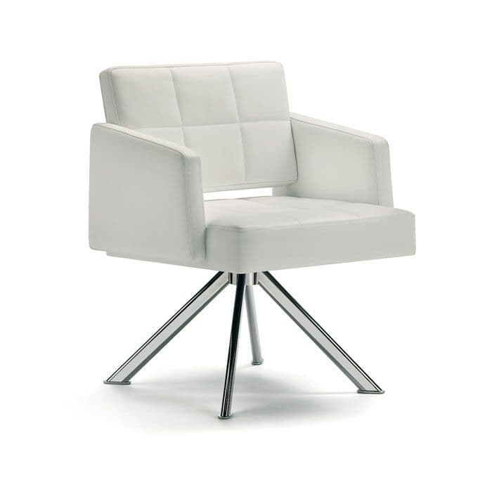 Stylish Reception Arm Chair | armchair on chrome base | modern arm chair