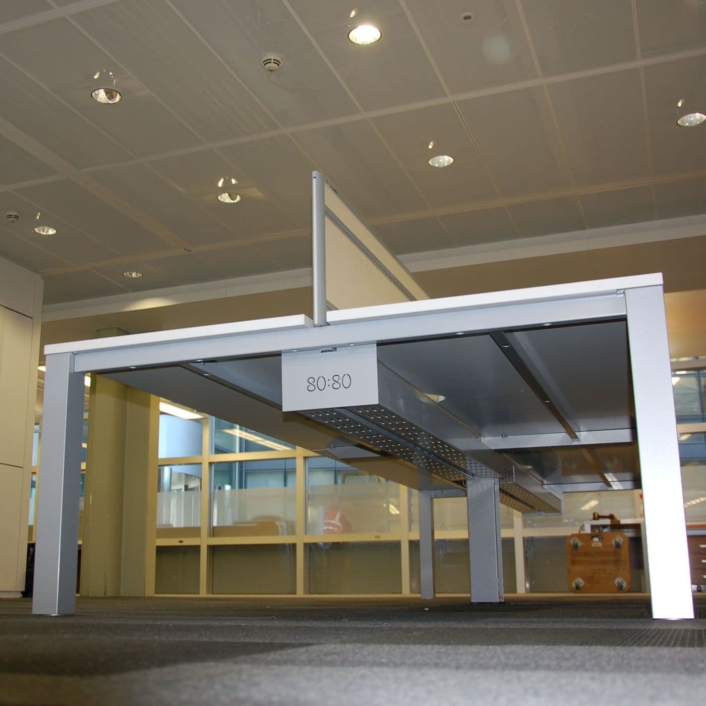 Tangent 80:80 Bench Desk White | wide office desk | white bench desk on ...