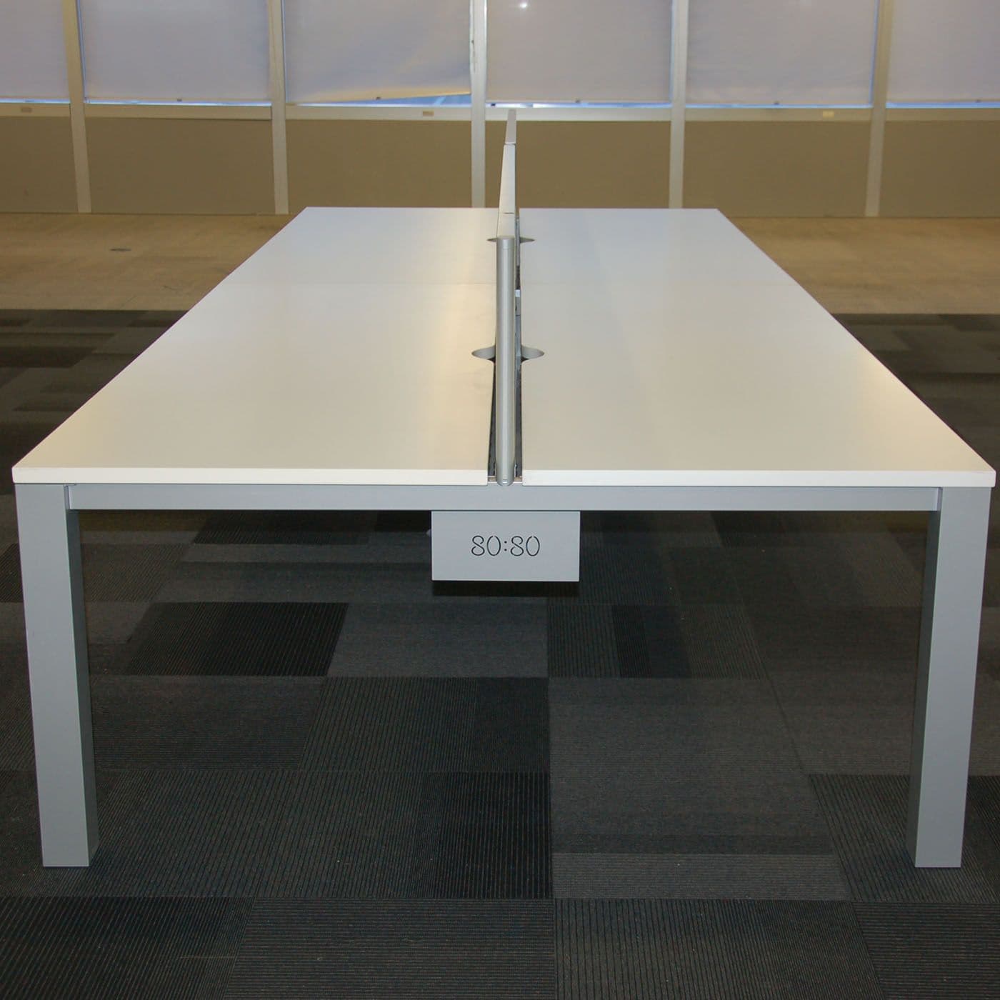 Tangent 80:80 Bench Desk White | wide office desk | white bench desk on ...