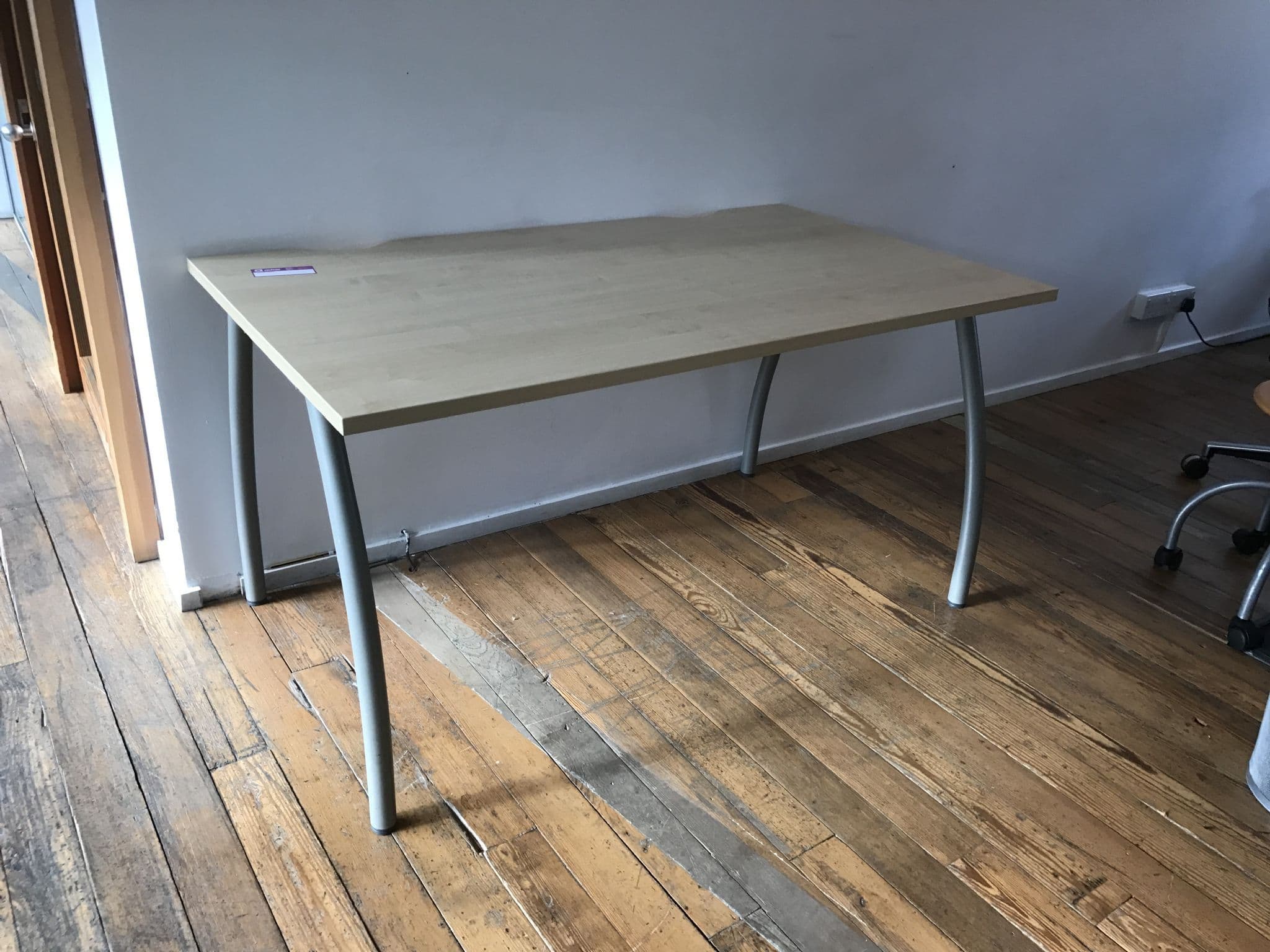 Task Maple Free Standing Desk | four legged desk | maple computer desk