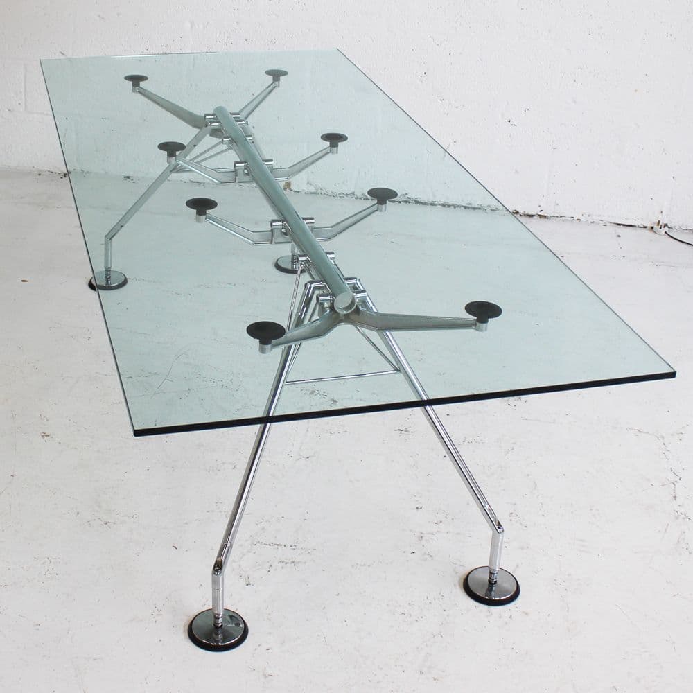Tecno Nomos Table - 2200mm x 1000mm | glass meeting table | glass ...