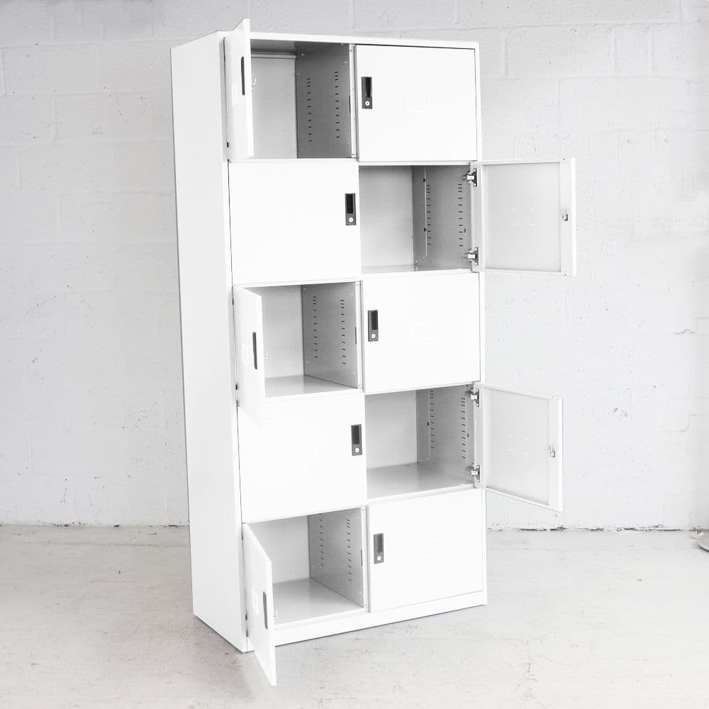 Triumph 10 Door Lockers | locker storage | white lockers