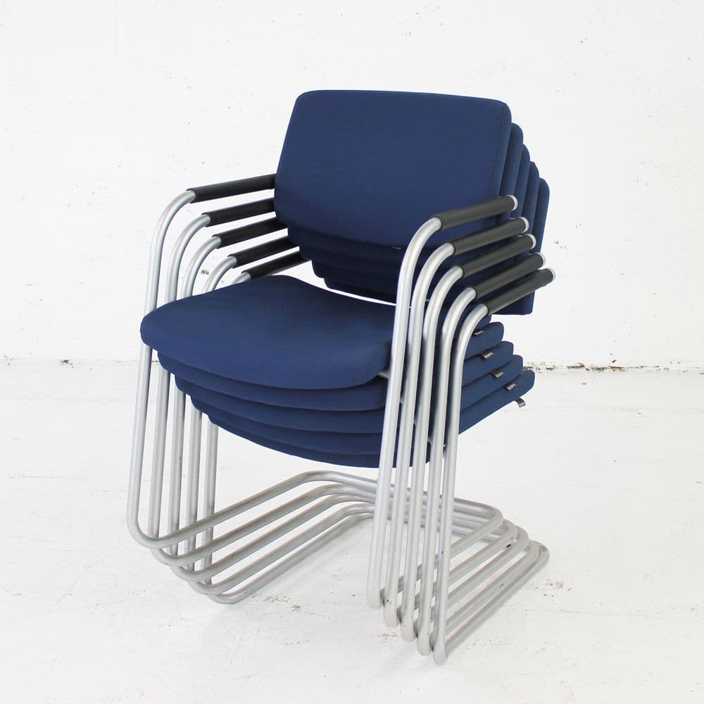 Verco Mix Cantilever Meeting Chair | chrome cantilever chair | blue ...