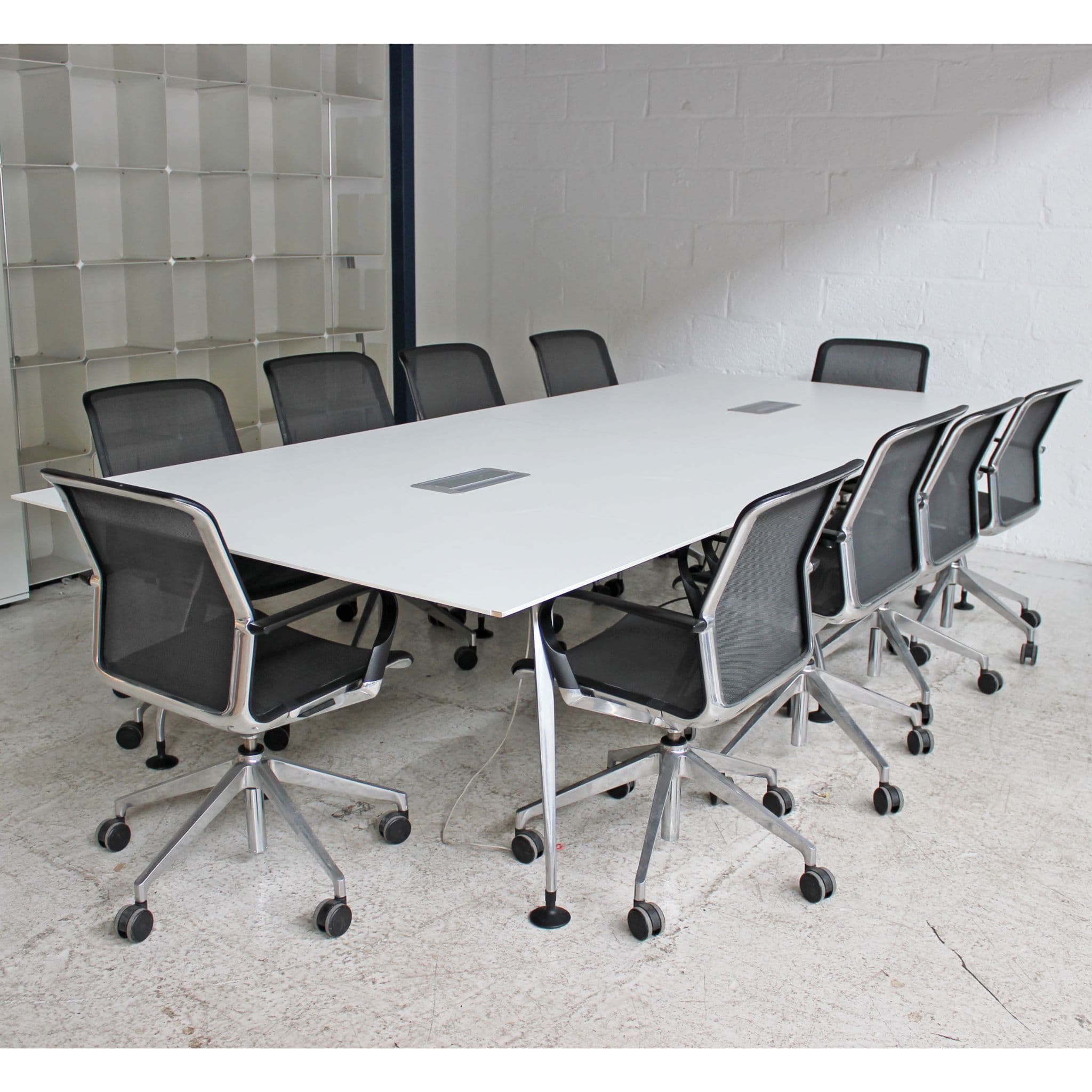 Vitra Ad Hoc Rectangular Table | White Meeting Table | Ten Seater Table