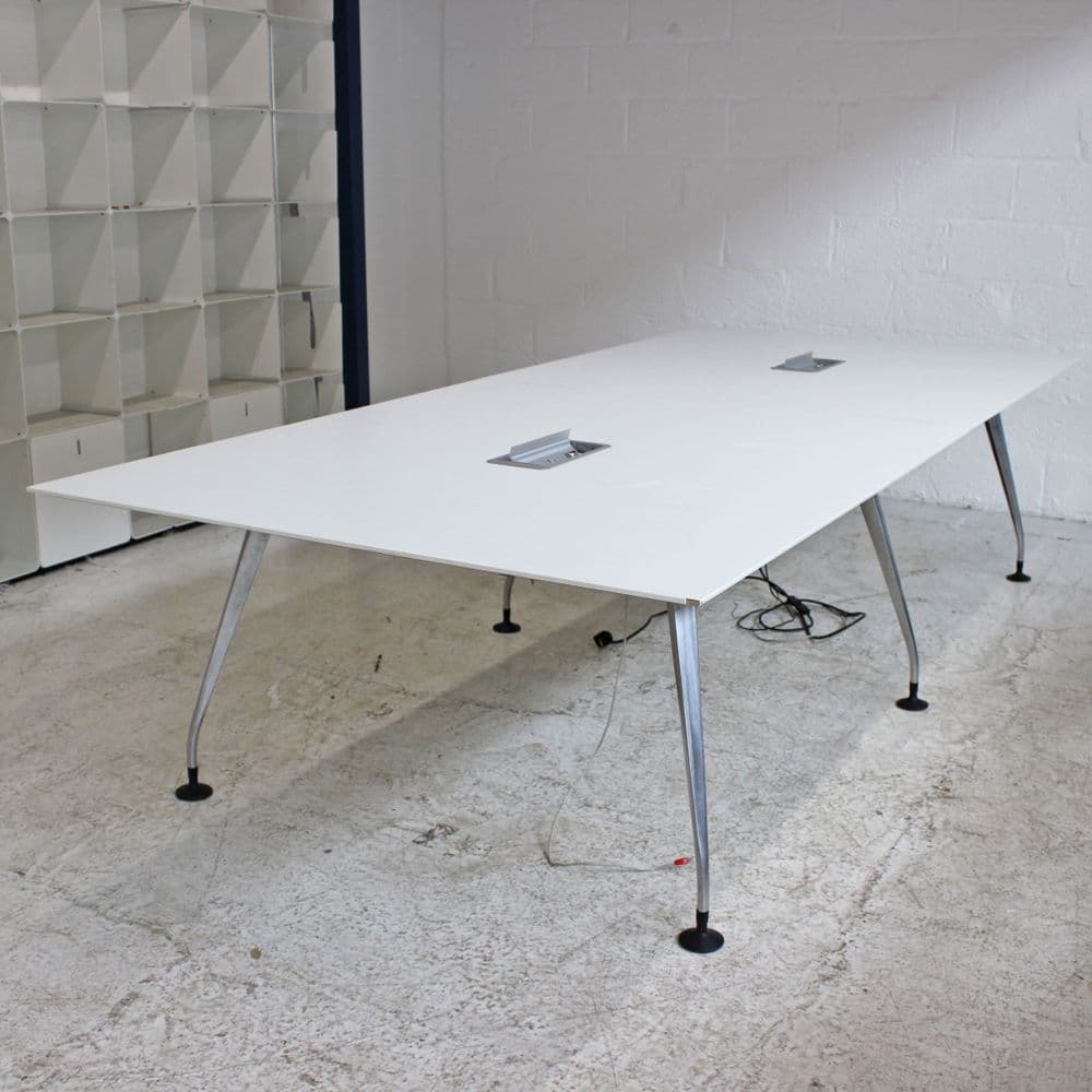 Vitra Ad Hoc Rectangular Table | White Meeting Table | Ten Seater Table