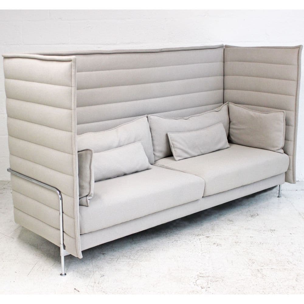 Vitra Alcove Highback Three Seater - Ivory | Sofa Booth | Office ...