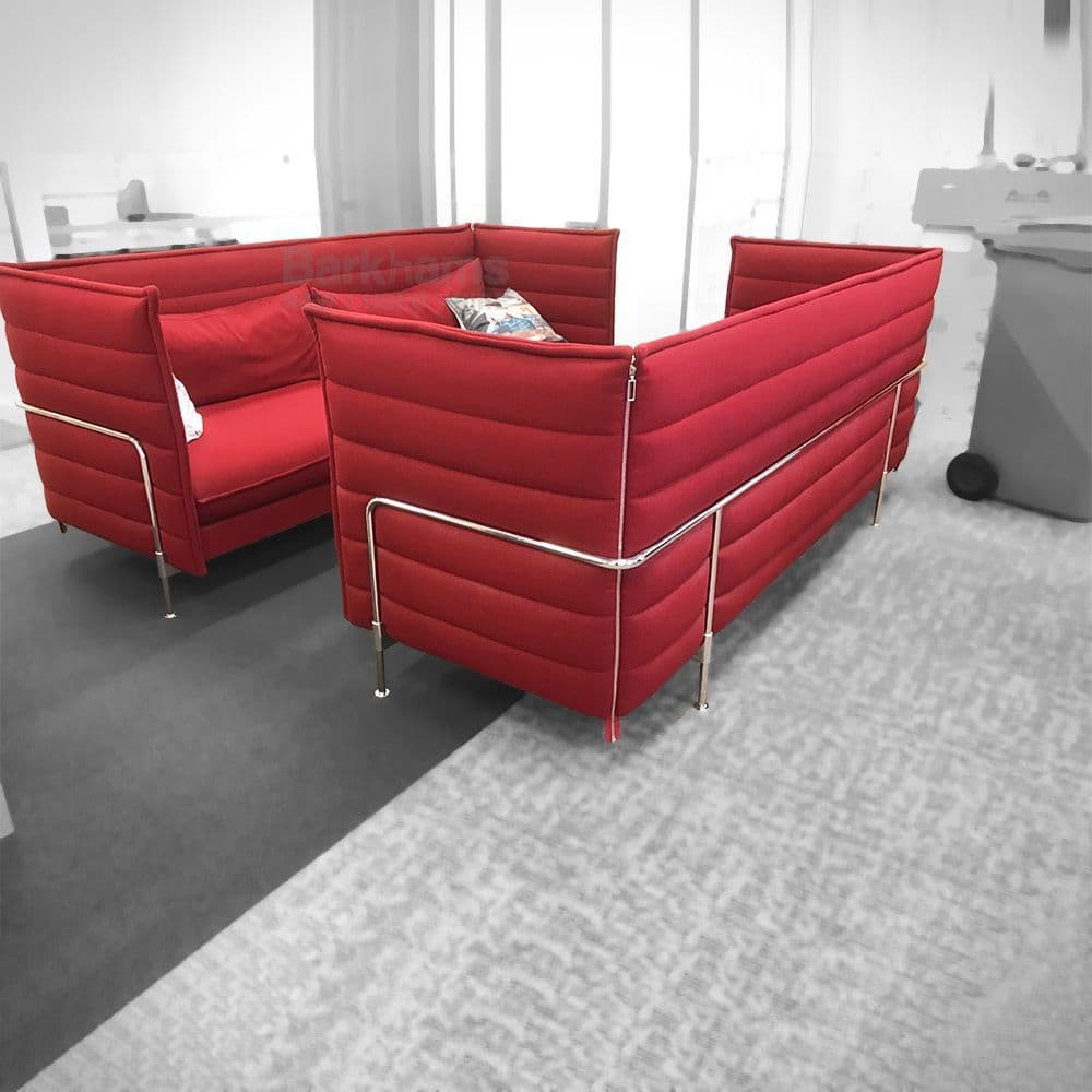 Vitra Alcove Highback Three Seater - Red| Alcove Sofa by Vitra| Red ...