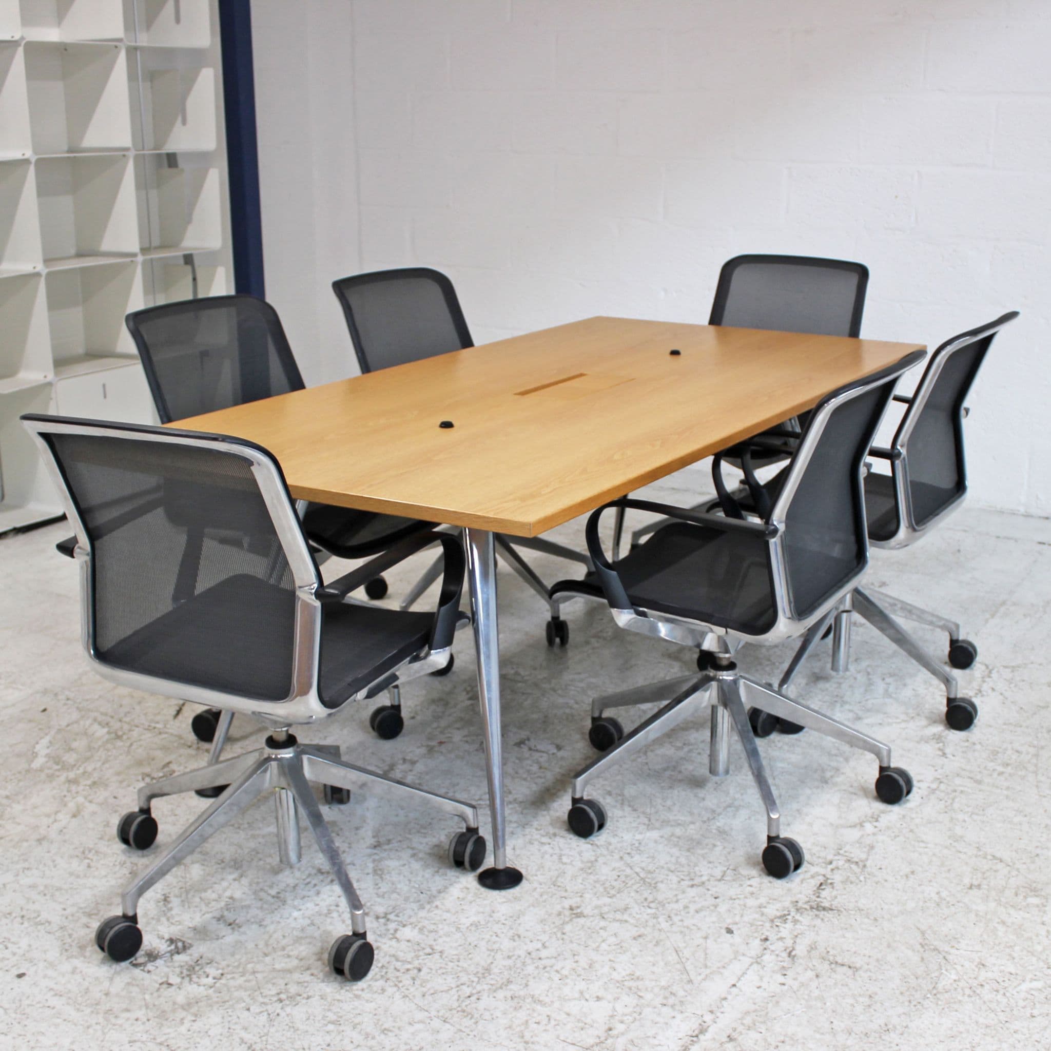 Vitra MedaMorph Oak Table | Rectangular Table | Oak Meeting Table