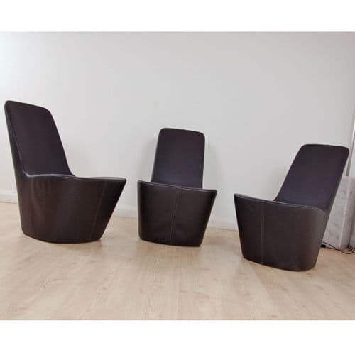 Vitra Monopod by Jasper Morrison | leather stools | low leather seat