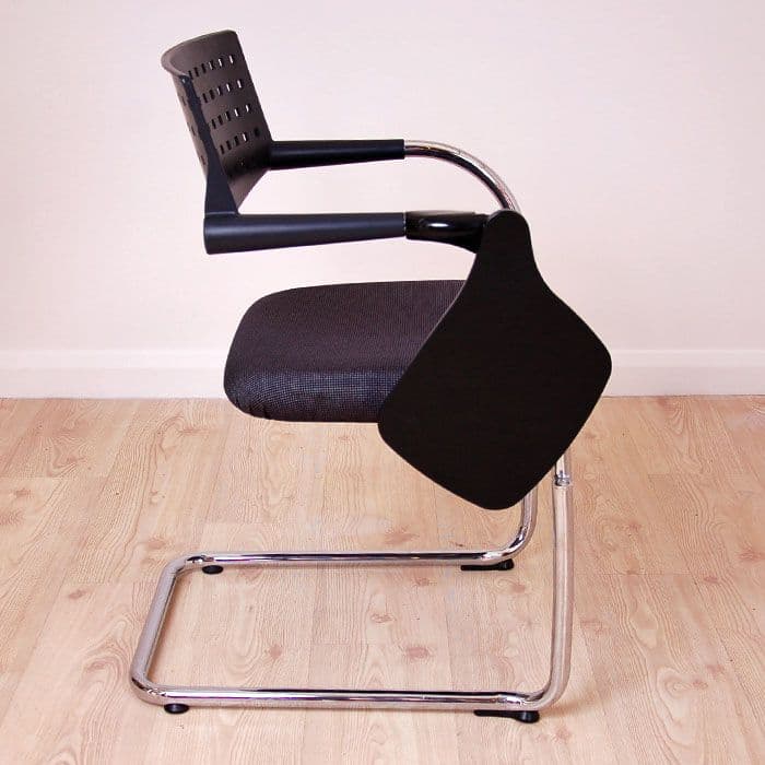 Vitra Visavis with Writing Tablet | black meeting chair | meeting chair ...