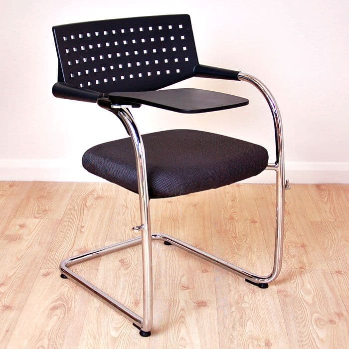 Vitra Visavis with Writing Tablet | black meeting chair | meeting chair ...