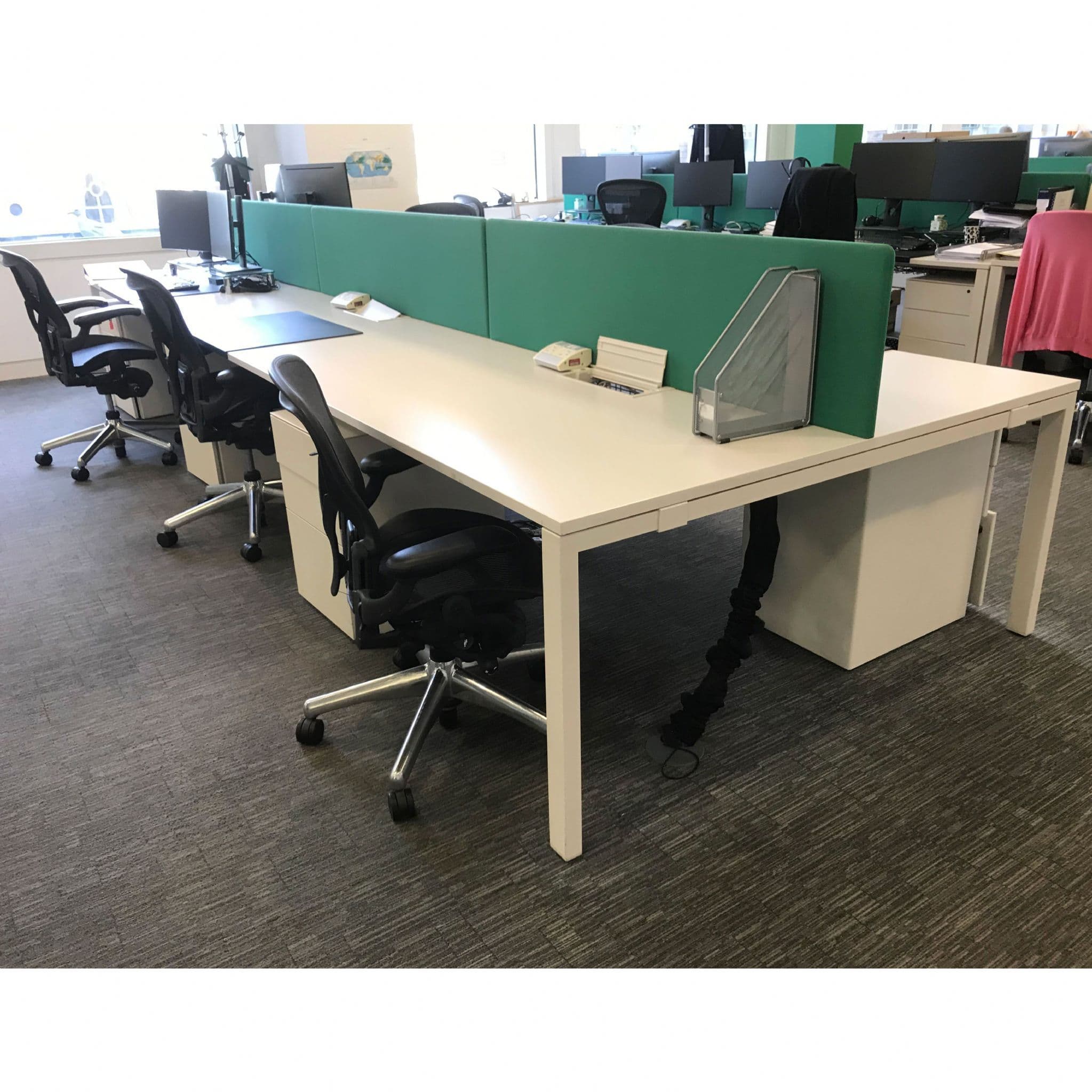Vitra WorKit Bench Desk with Screens | White Multi Desk | Office Desking