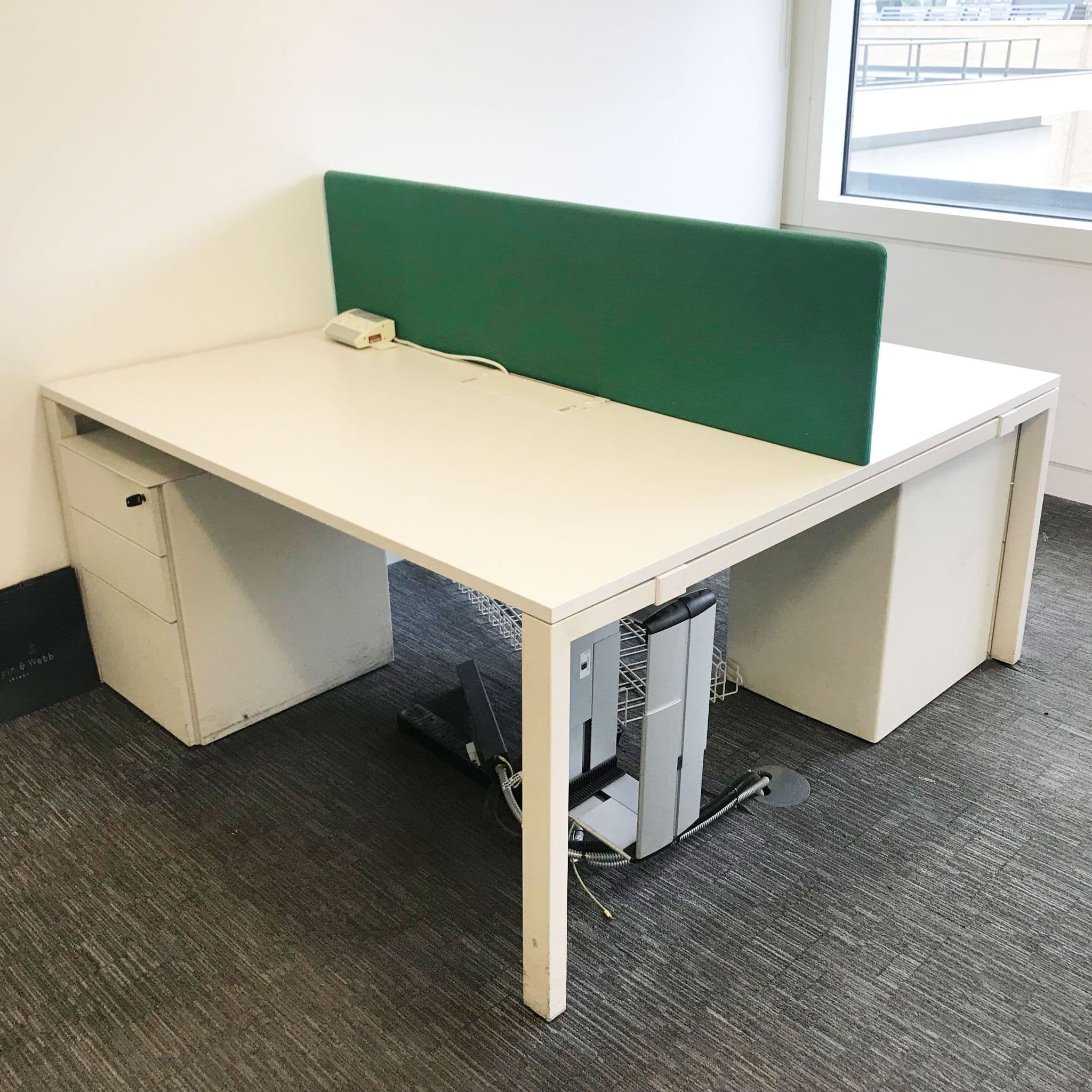 Vitra WorKit Bench Desk with Screens | White Multi Desk | Office Desking
