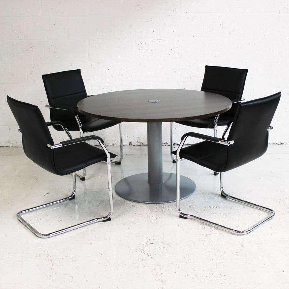 Walnut Circular Meeting Table | round table | walnut table