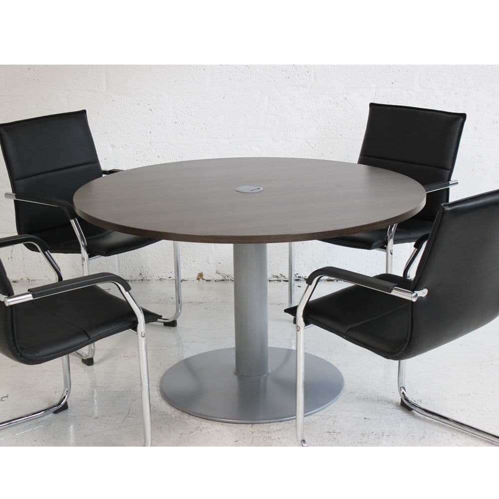 Walnut Circular Meeting Table | round table | walnut table