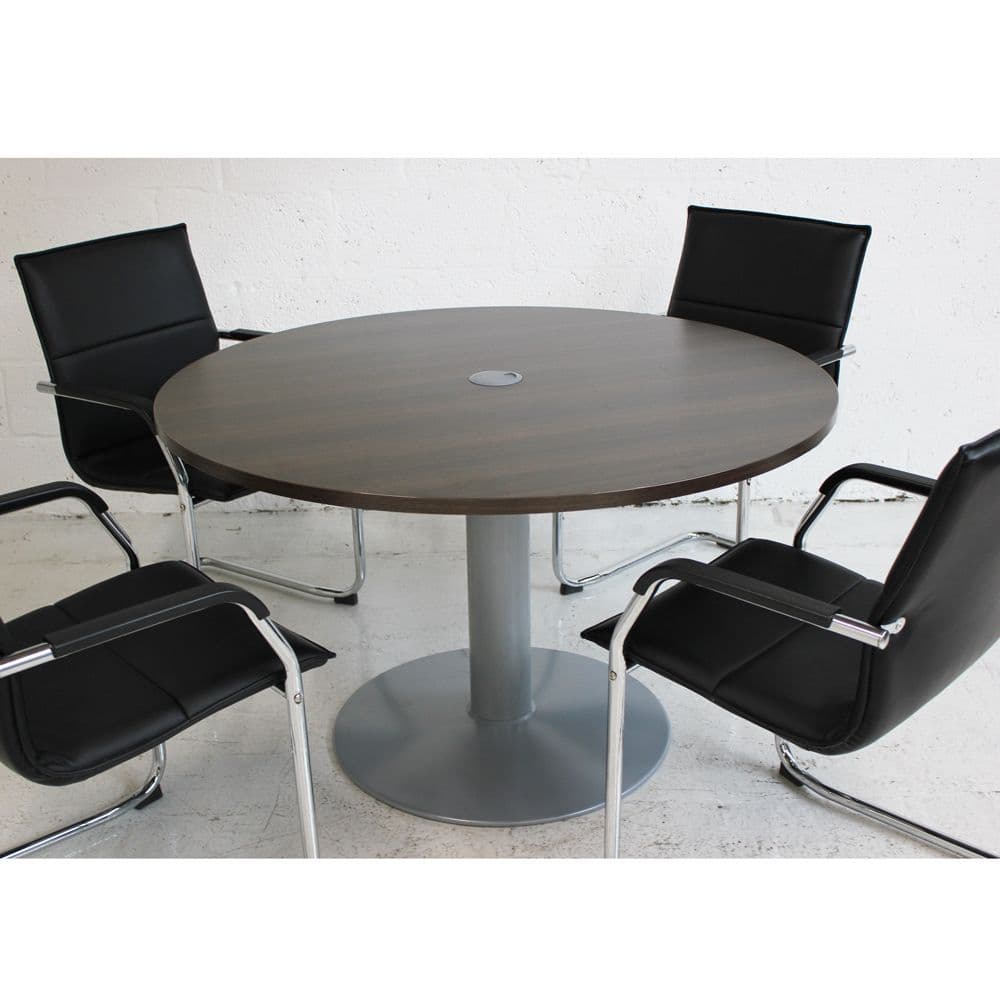 Walnut Circular Meeting Table | round table | walnut table