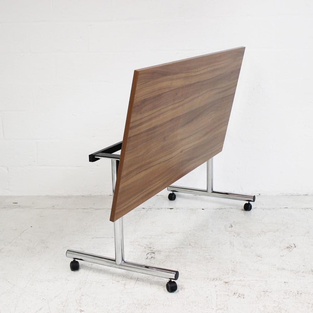 Walnut Flip Top Table | Folding Table | Walnut Table on Wheels