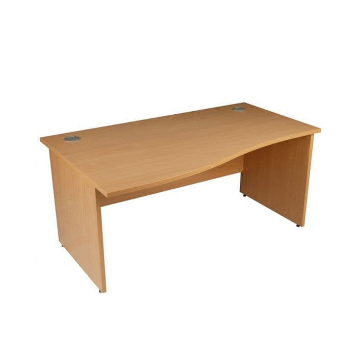 Wave Desks on Panel End | curved sided desk | wooden wave desk