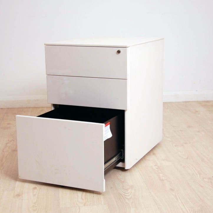 White 3 drawer under desk pedestal | desk filing drawers | under desk ...