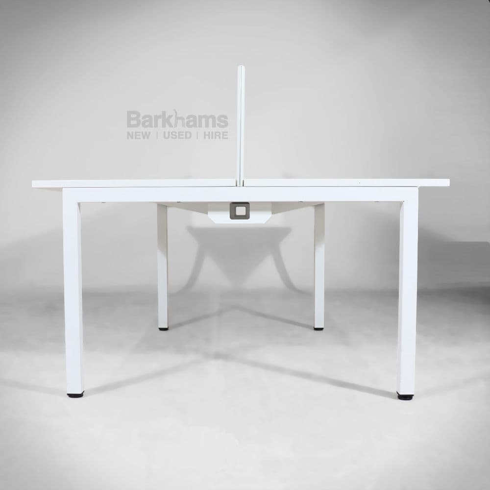 White Bench Desking with Divider Screens| Bench Desking with Divider ...