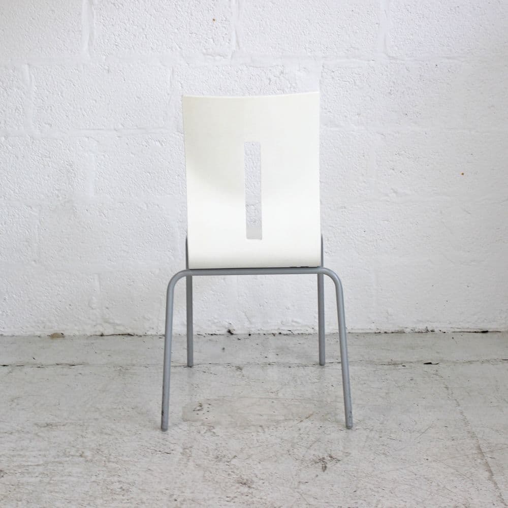 White Canteen Chair | Wooden Bistro Chair | White Cafe Chair