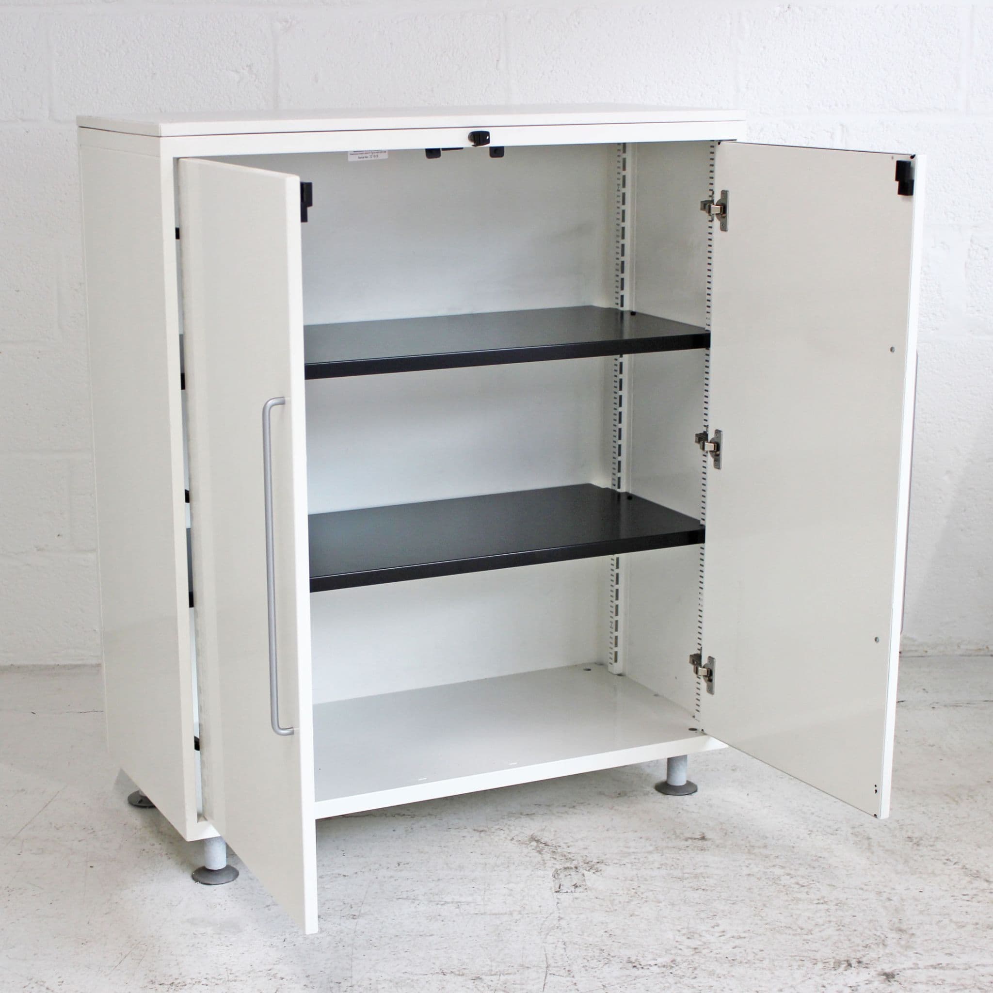 White Double Door Cupboard – 1200h | Two Shelf Cupboard | Lockable Cupboard
