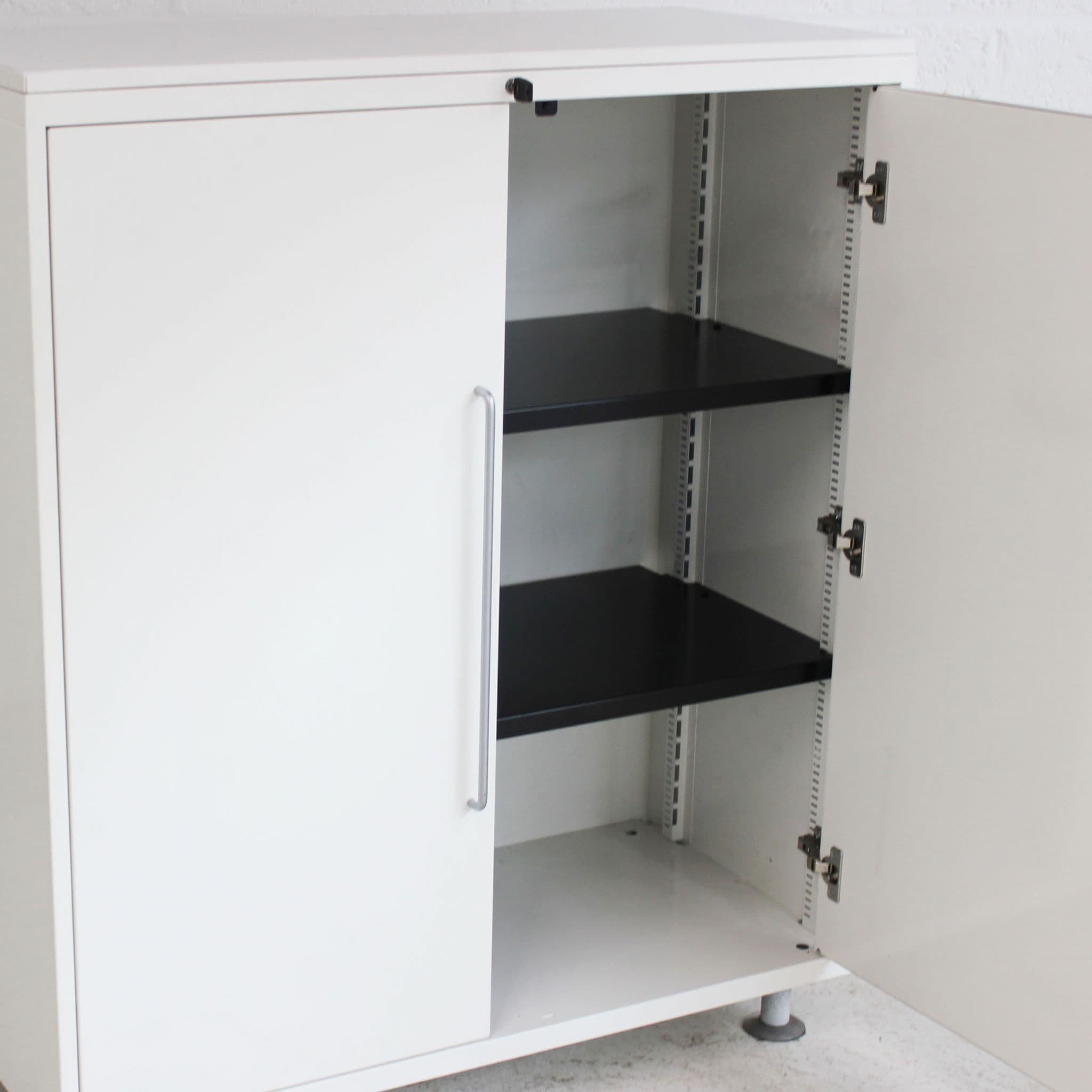White Double Door Cupboard – 1200h | Two Shelf Cupboard | Lockable Cupboard