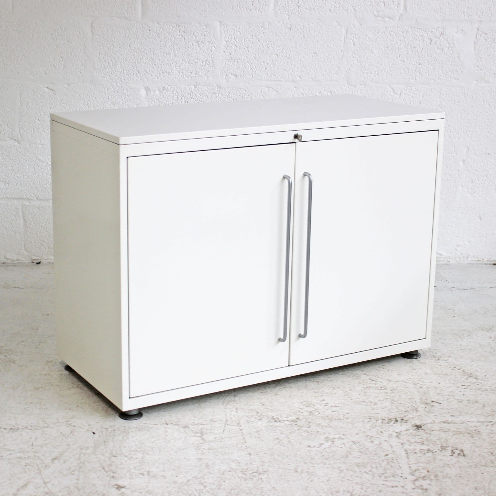 White Double Door Cupboard – 1200h | Two Shelf Cupboard | Lockable Cupboard