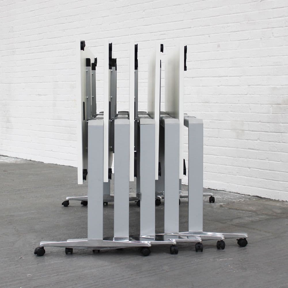 White Flip Top tables 1500mm x 750mm | folding table | fold away table