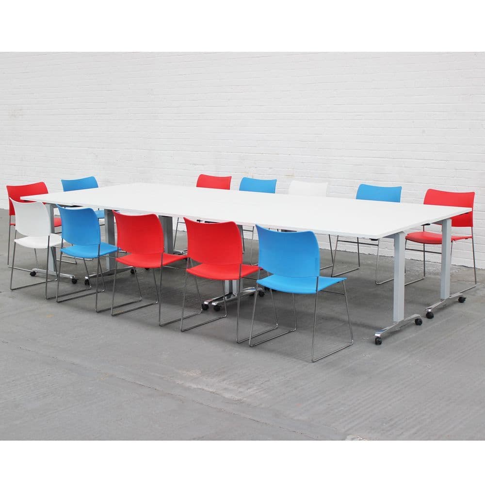 White Flip Top tables 1500mm x 750mm | folding table | fold away table
