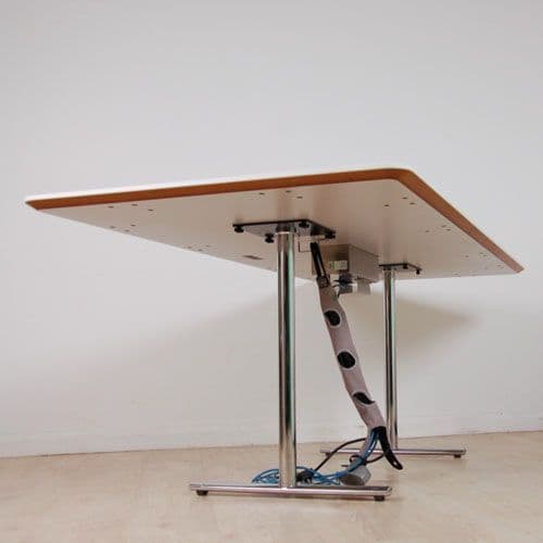 White HOWE Tempest Meeting Table with Power Module | rectangular table ...