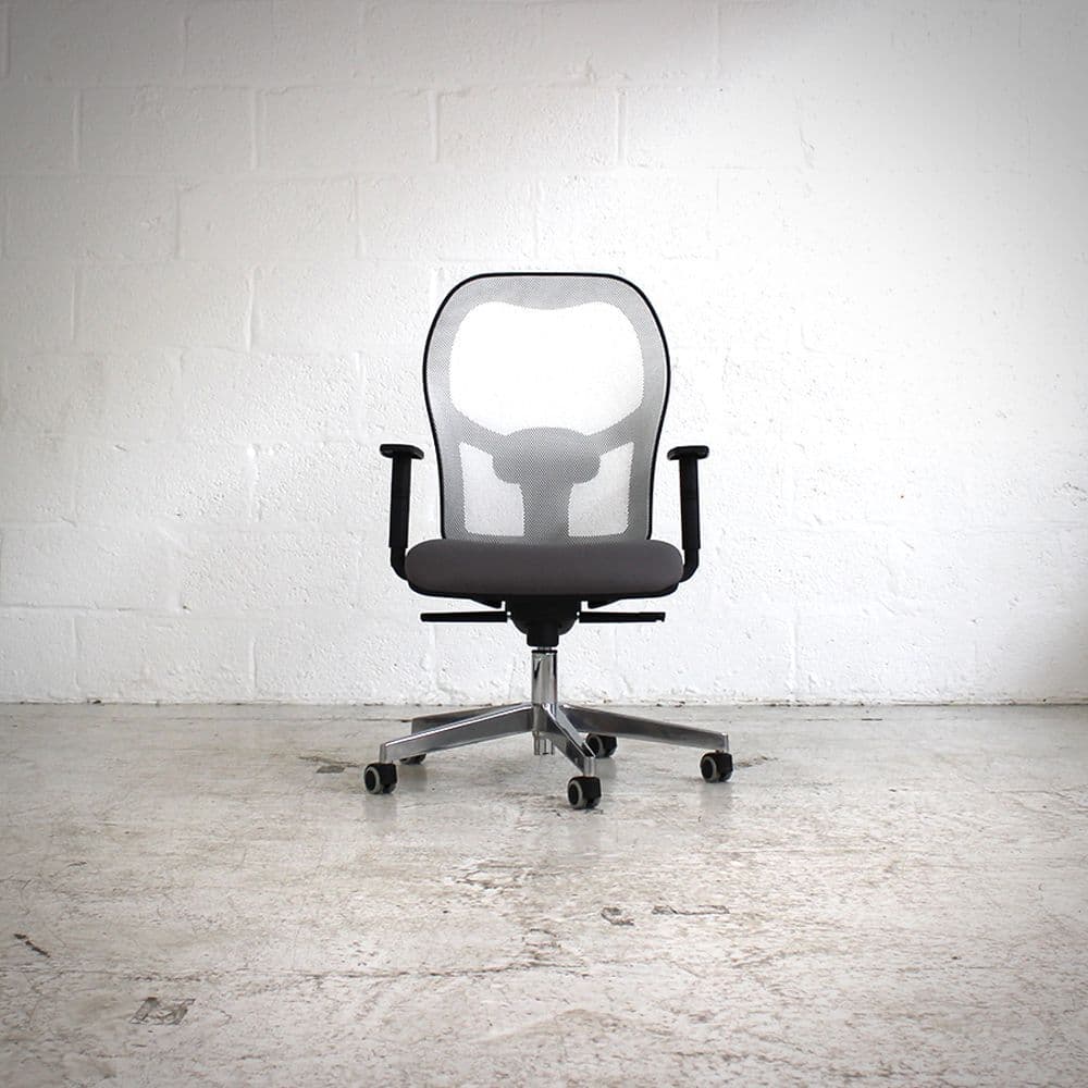 White Mesh Back Operator Chair | Mesh Back Meeting Chair | White ...