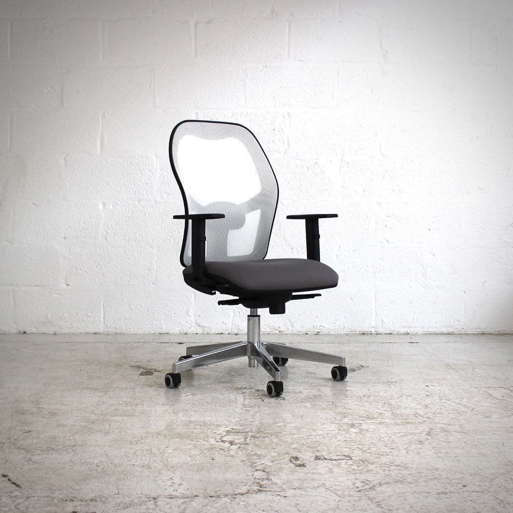 White Mesh Back Operator Chair | Mesh Back Meeting Chair | White ...