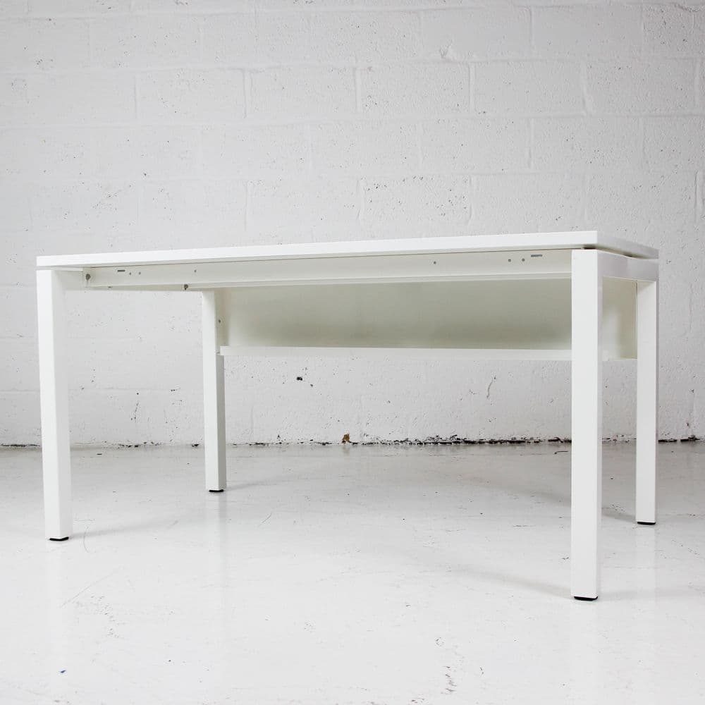 White Rectangular Desk with White Frame 1400mm x 800mm | computer desk ...