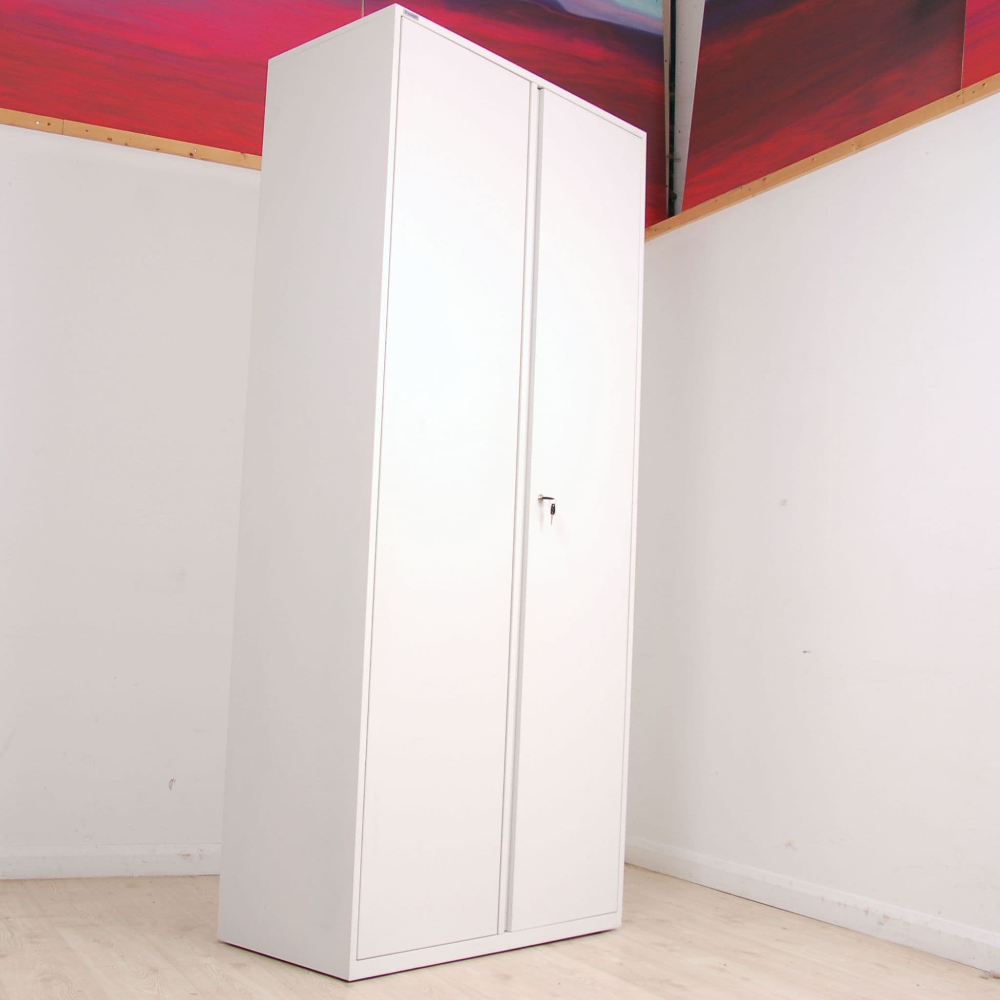 White Triumph 2200 High Double Doored Cupboard | tall white cupboard ...