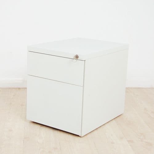 White Two Drawer Pedestal | under desk filing drawers | drawers for ...