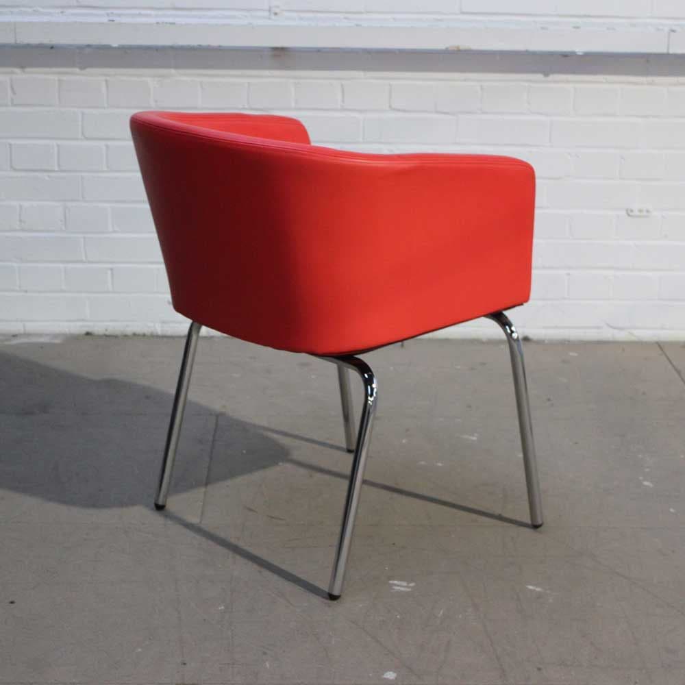 Zone Chair – Edge Design | Red Leather Chair | Red Tub Chair